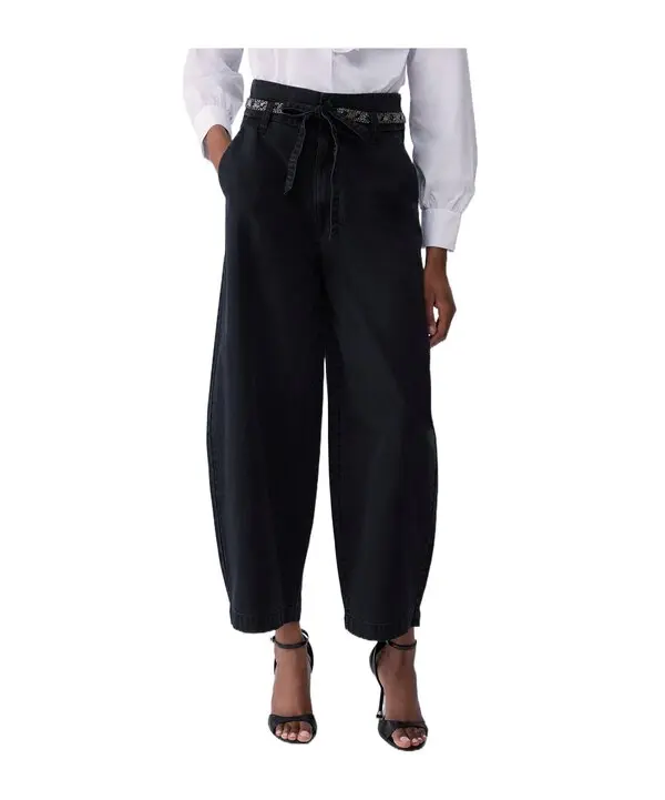 Liu Jo Balloon Trousers With Embroidered Belt