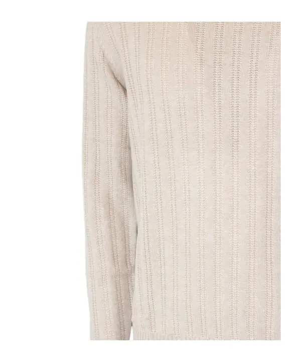 CRUCIANI Ribbed Crew Neck Knitted Sweater