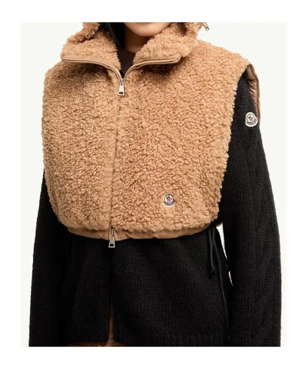 Moncler Teddy Fleece Hooded Padded Bib