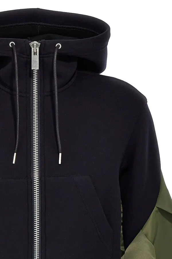 Sacai Sponge' Cotton Blend Hoodie