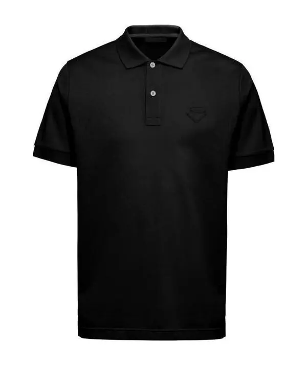 Prada Logo Polo Shirt - Black