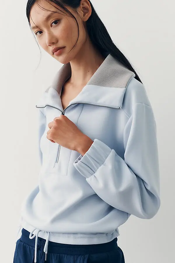 Bernardo Quarter-zip Jacket - Light Blue