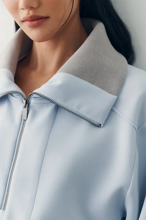 Bernardo Quarter-zip Jacket - Light Blue