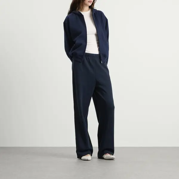 SKIMS Cotton Fleece Pants - Navy