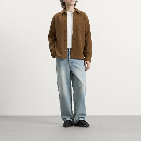 LES DEUX Twill Wool Overshirt