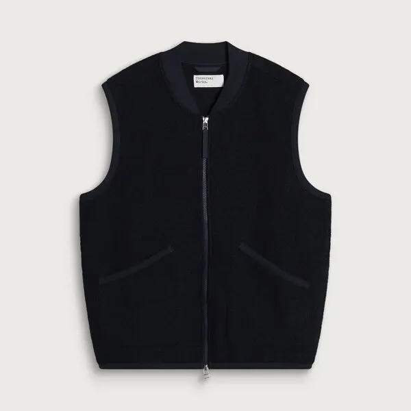 Universal Works Wool Fleece Zip Waistcoat
