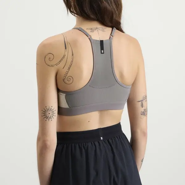 BANDIT Striped Cadence Strappy Bra With Mesh Overlay