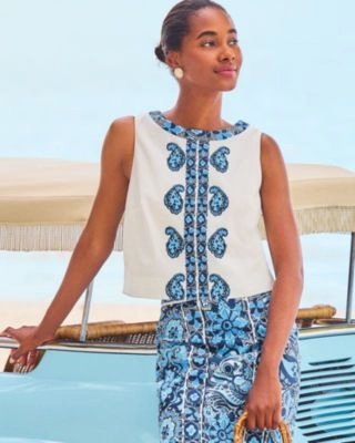 Lilly Pulitzer® Annaleese Sleeveless Top - Navy