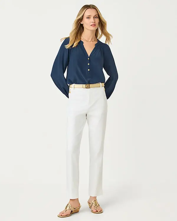 Lilly Pulitzer® Ana High Rise Pant - White