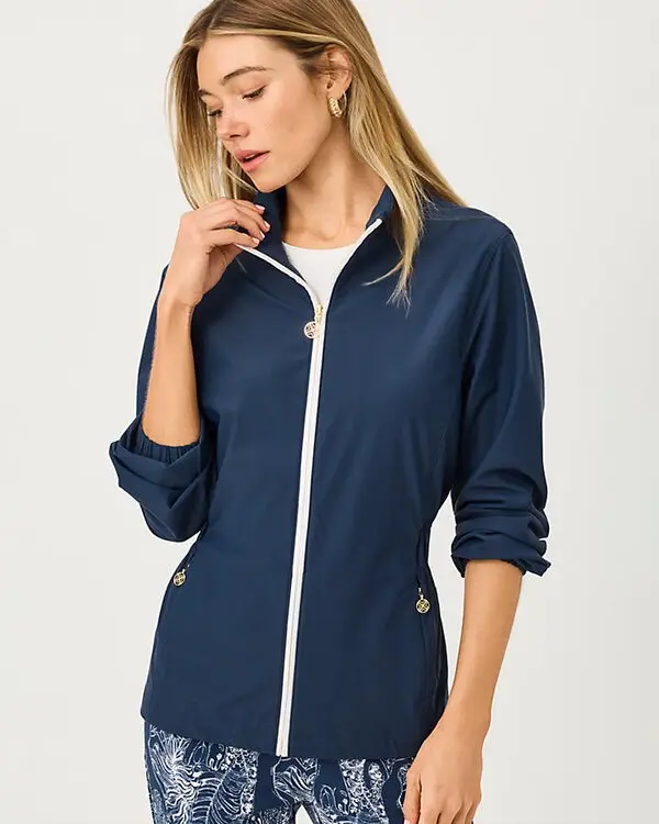 Lilly Pulitzer® Upf 50+ Luxletic Ainsley Jacket - Low Tide Navy