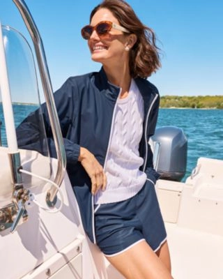 Lilly Pulitzer® Upf 50+ Luxletic Ainsley Jacket - Low Tide Navy