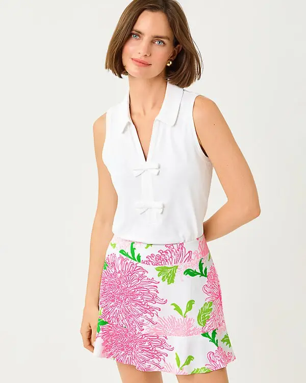 Lilly Pulitzer® Upf 50+ Luxletic Frida Sleeveless Bow Polo