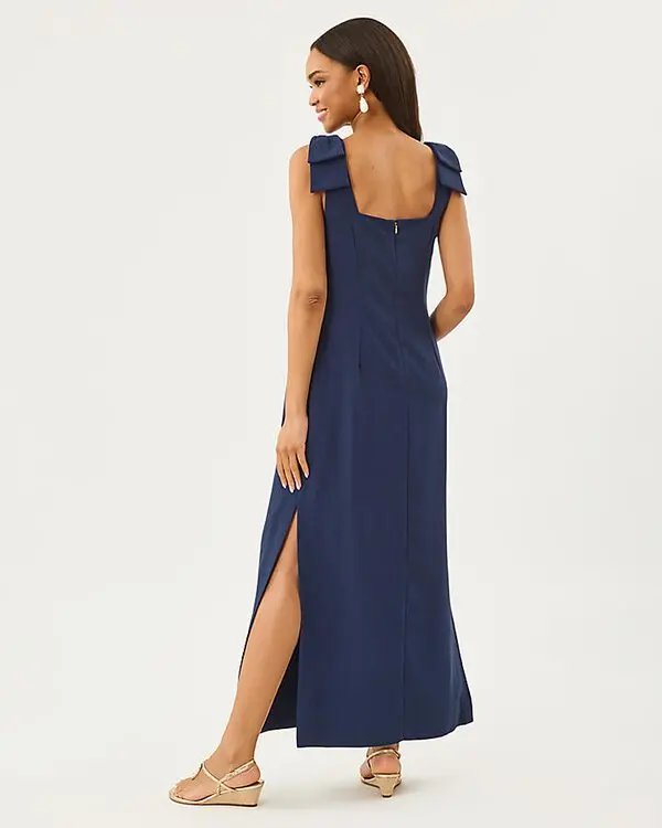 Lilly Pulitzer® Bernice Maxi Dress With Shoulder Bows And Slits