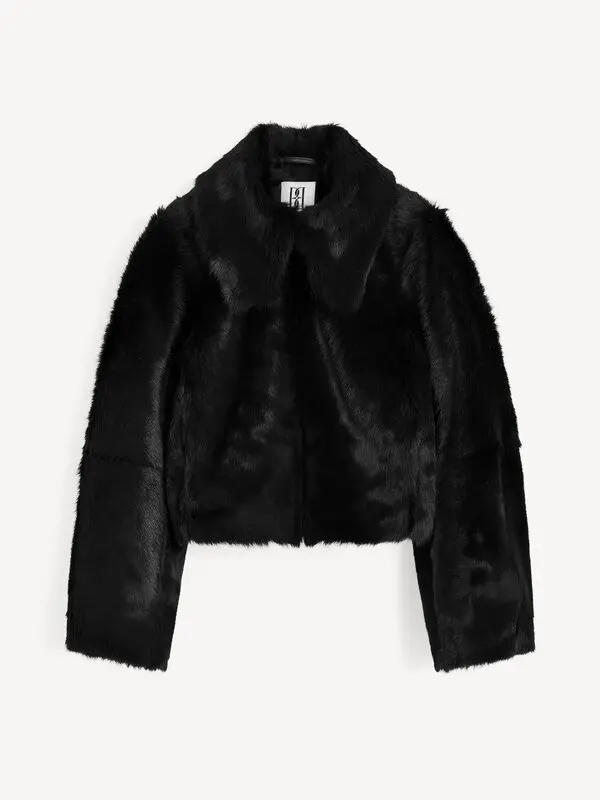 BY MALENE BIRGER Rowani Shearling Calf Jacket - Black