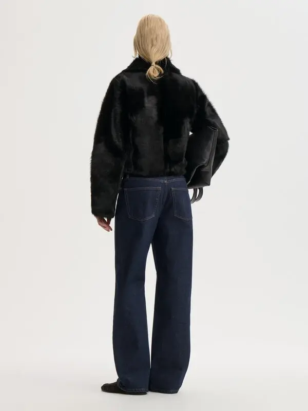 BY MALENE BIRGER Rowani Shearling Jacket - Black