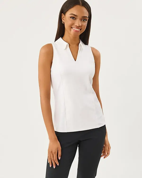 Lilly Pulitzer® Upf 50+ Luxletic Martina Polo - White