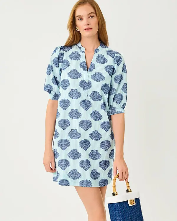 Lilly Pulitzer® Mialeigh Elbow Sleeve Dress - Blue