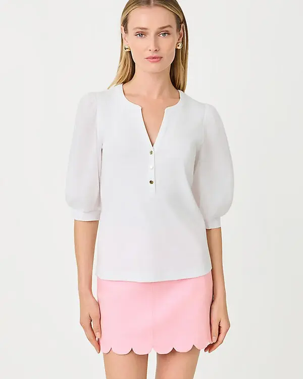 Lilly Pulitzer® Ronson Knit Top - White