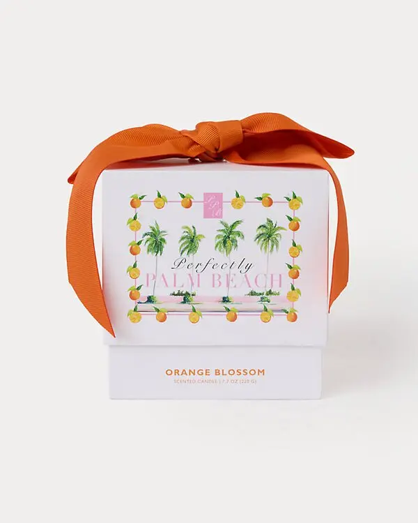 Lilly Pulitzer® Orange Blossom Perfectly Palm Beach Candle In Soy-based, Lead-free - White