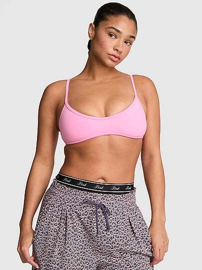 Pink Relay™ Micro Scoop Bra - Pink