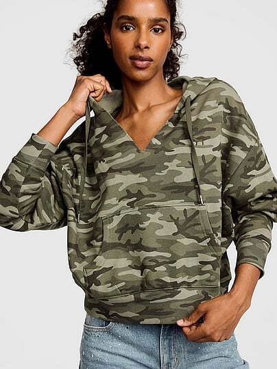 Pink Campus Fleece™ Shrunken Hoodie - Print
