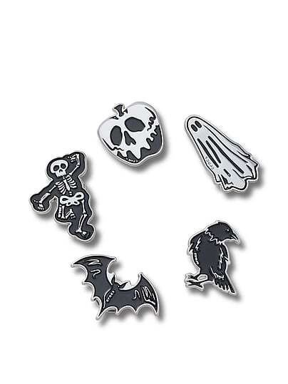 Pink Spooky Season Jibbitz Charms 5-pack - Orange