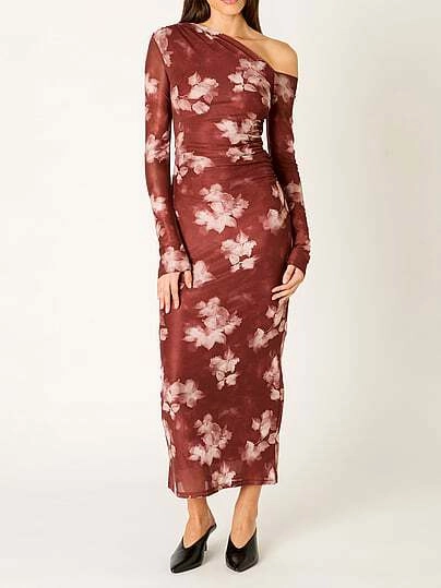 Victoria's Secret Nia Lyra Floral Mesh Midi Dress