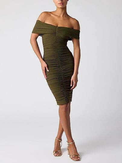 Victoria's Secret Lulus Jackie Ruched Mesh Dress