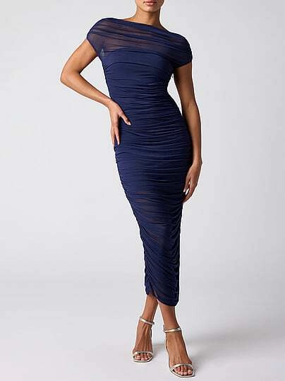 Victoria's Secret Claudia Ruched Midi Dress