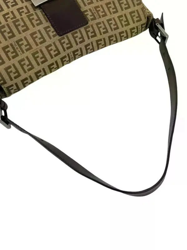 Fendi 2000-2010 Zucchino Canvas Baguette Shoulder Bag