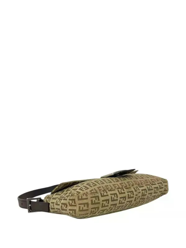 Fendi 2000-2010 Zucchino Canvas Baguette Shoulder Bag