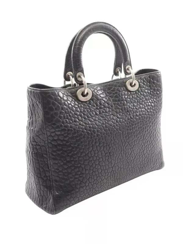 Dior Medium Pebbled Calfskin Satchel - Black