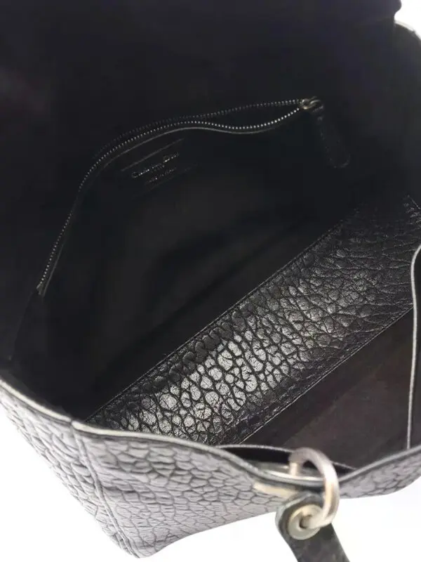 Dior Medium Pebbled Calfskin Satchel - Black