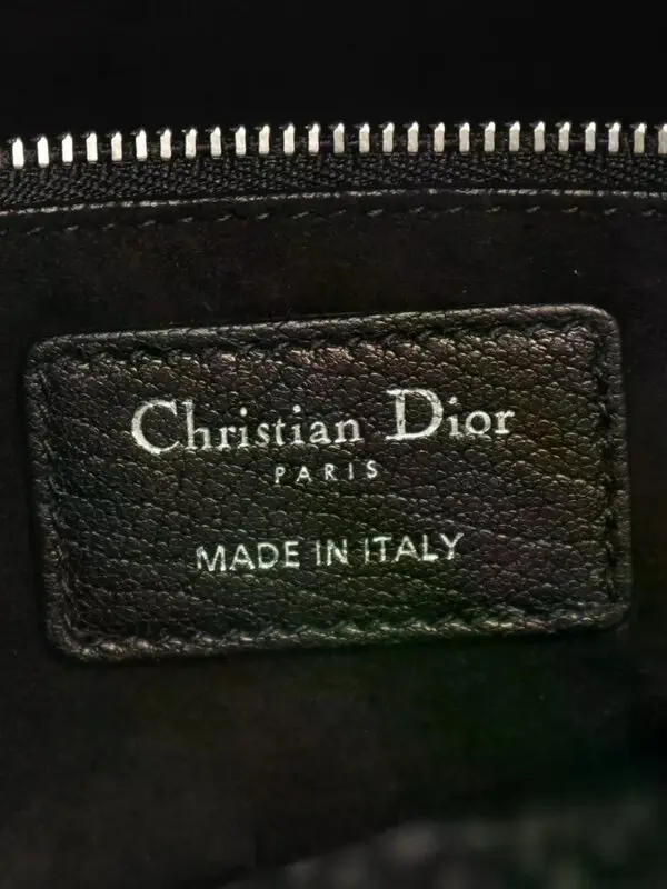 Dior Medium Pebbled Calfskin Satchel - Black