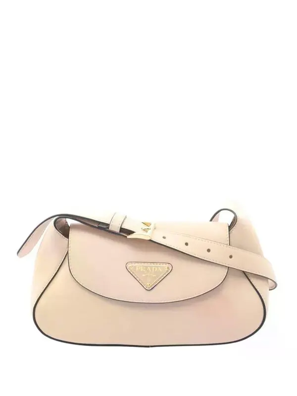 Prada 2013-2026 Small Leather Patina Shoulder Bag - Neutrals