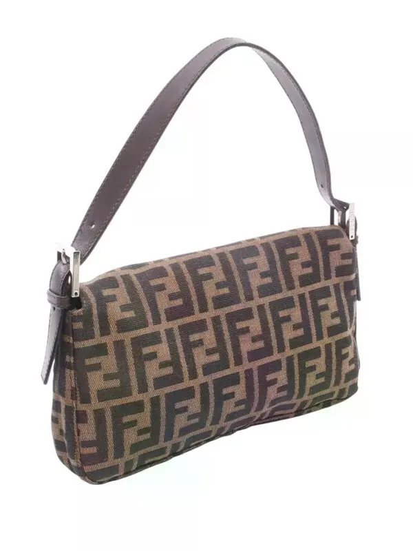 Fendi 2000-2010 Zucca Canvas Baguette Shoulder Bag