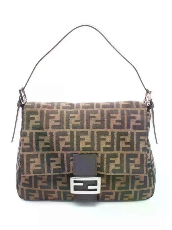 Fendi 2000-2010 Zucca Canvas Mamma Forever Shoulder Bag