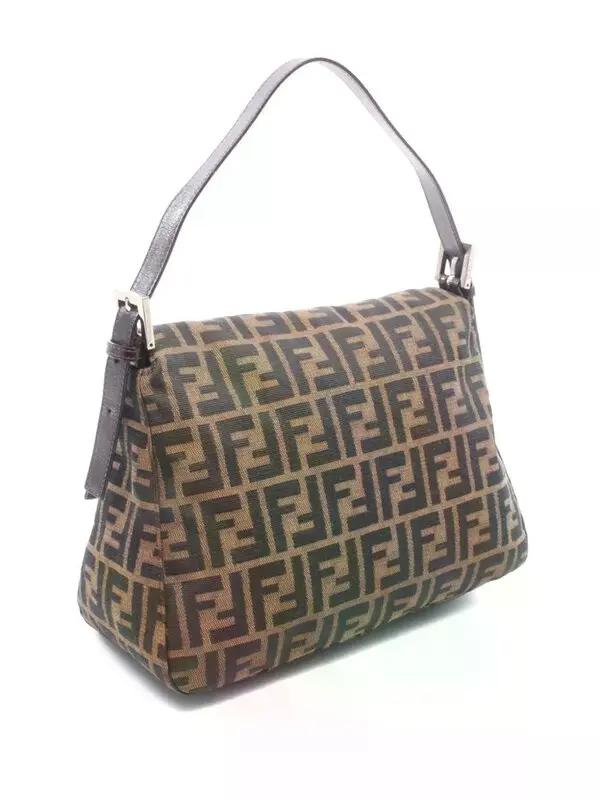 Fendi 2000-2010 Zucca Canvas Mamma Forever Shoulder Bag