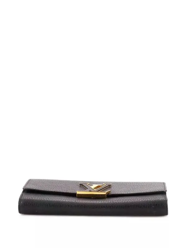 LOUIS VUITTON Capucines Wallet Leather Small Wallets - Black
