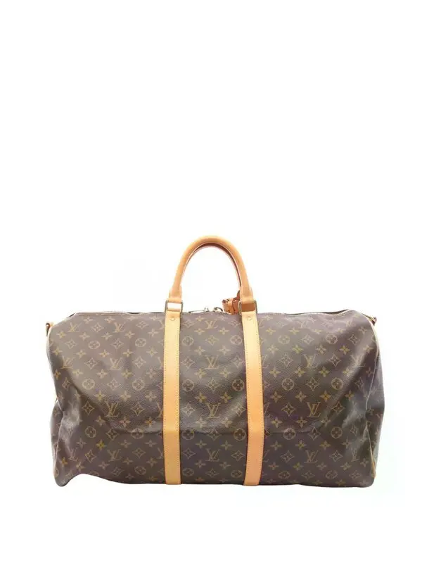 LOUIS VUITTON 2006 Monogram Keepall 55 Travel Bag - Brown