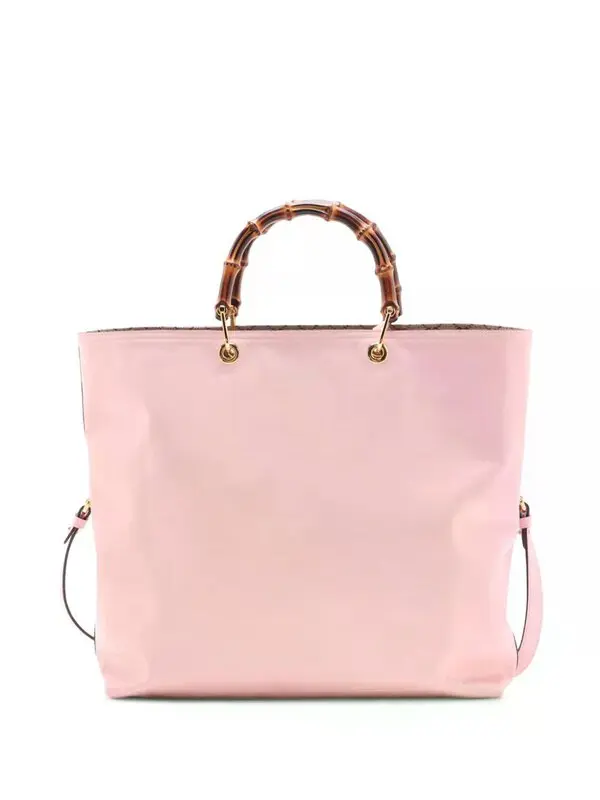 Gucci Tall Leather Bamboo Shopper Tote Satchel