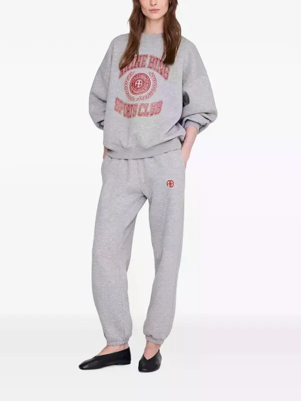 ANINE BING Karter Logo-embroidered Elasticated Track Pants