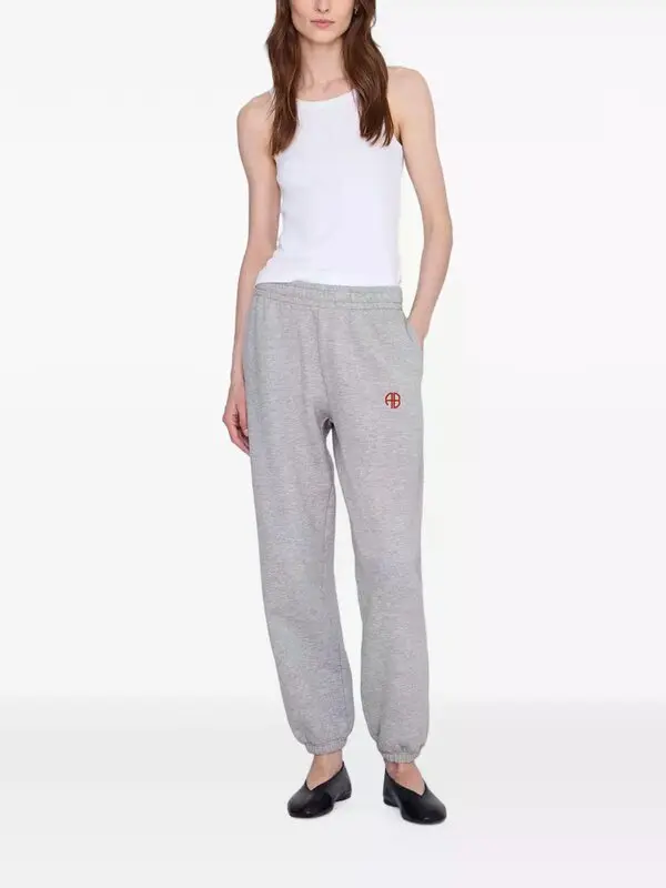 ANINE BING Karter Logo-embroidered Elasticated Track Pants