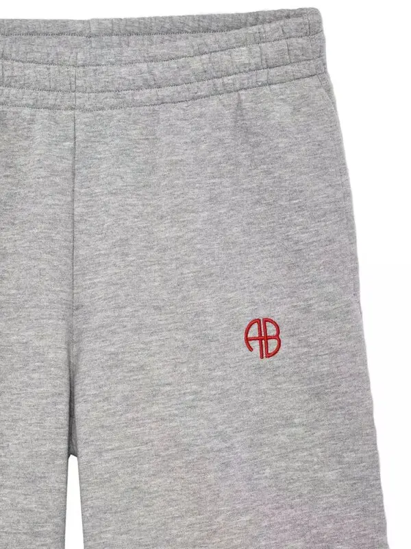 ANINE BING Karter Logo-embroidered Track Pants - Grey