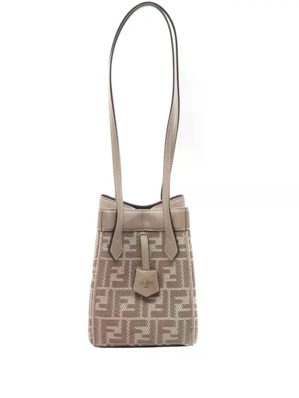 Fendi 2000-2010 Mini Zucca Canvas Origami Shoulder Bag