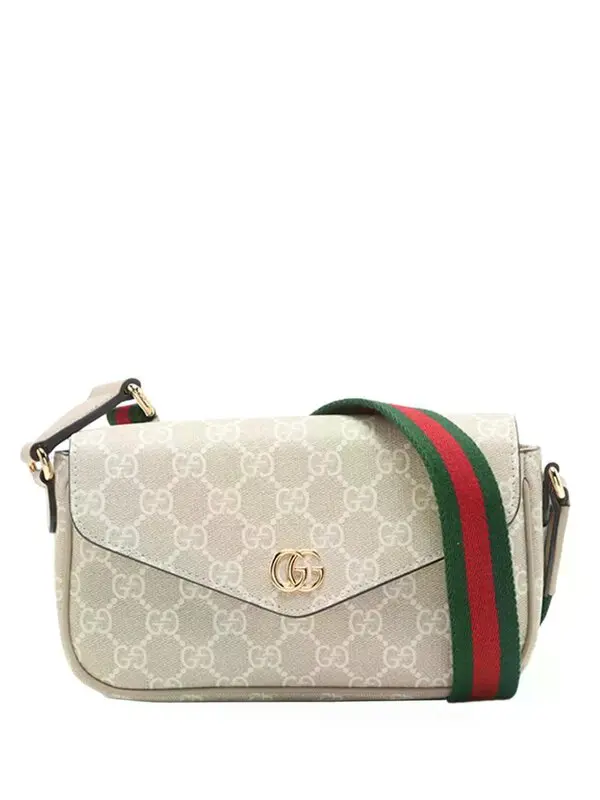 Gucci 2016-2026 Gg Supreme Web Ophidia Pochette Crossbody Bag - Brown