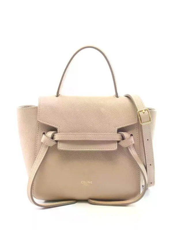 Celine Grained Calfskin Belt Bag Satchel - Neutrals