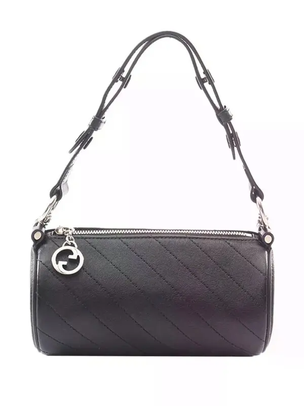 Gucci 2016-2026 Mini Leather Blondie Barrel Shoulder Bag - Black