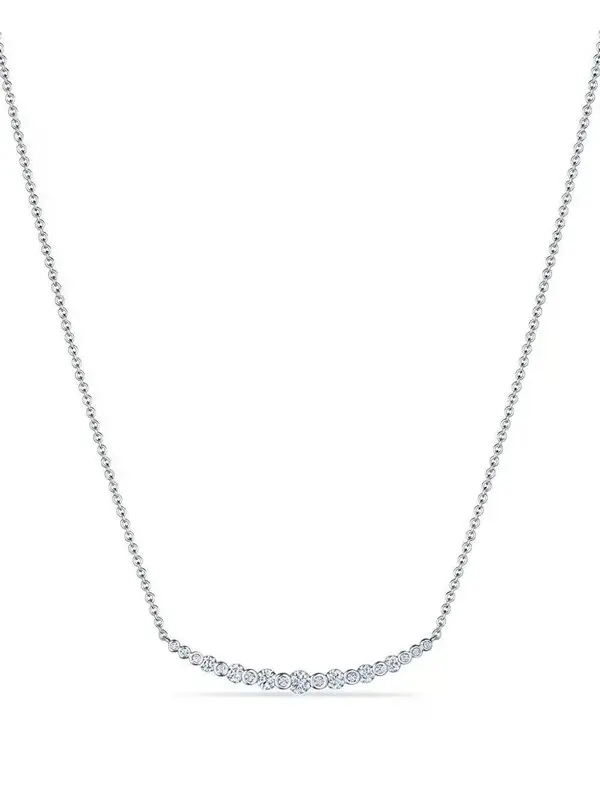 Kwiat Lyric Curved Bar Diamond Necklace - Silver