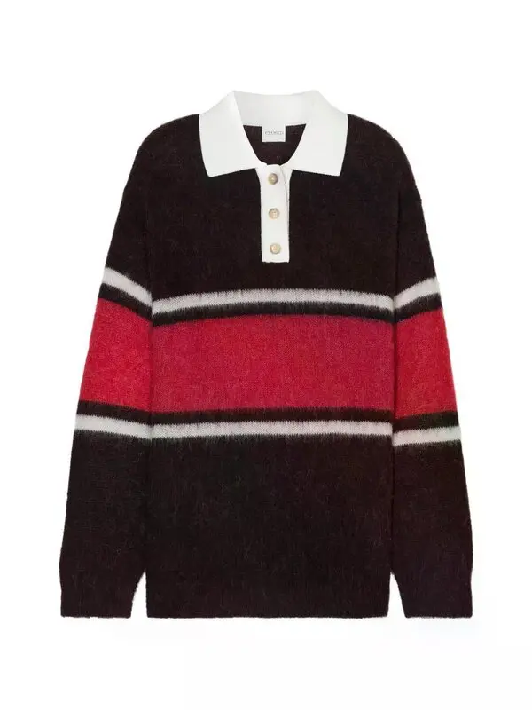Closed Rugby-stripe Polo Sweater